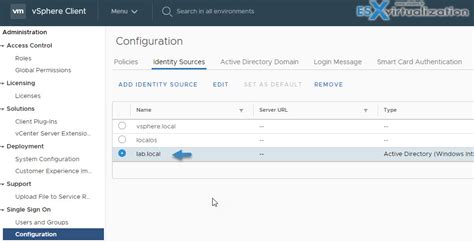 Vcp67 Dcv Objective 47 Set Up Identity Sources Esx Virtualization