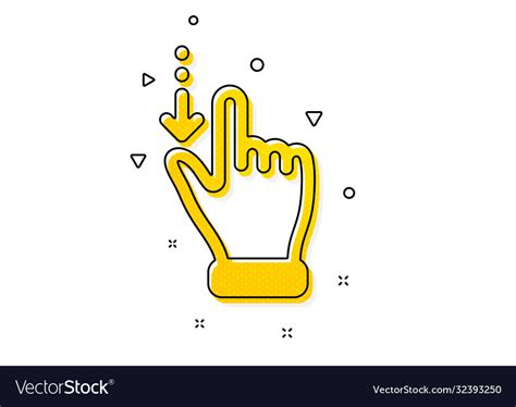 Touchscreen Gesture Icon Slide Down Arrow Sign Vector Image