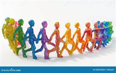 3d model abstract art of unity abstract lgbtq community rainbow