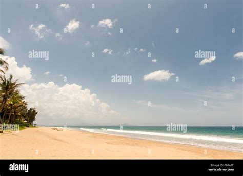 The Tropical Palm Fringed Beach Of Haitang Bay Is Being Developed For