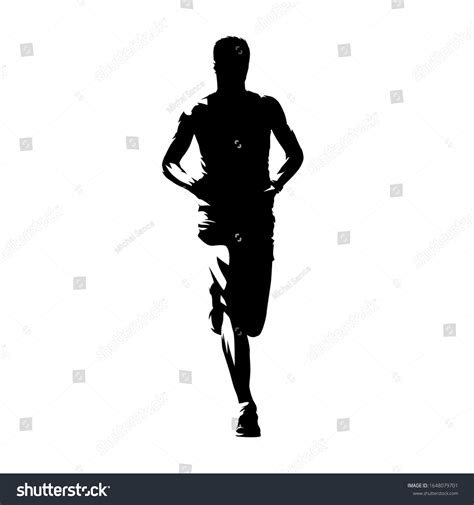 Running Man Front View Abstract Vector Stock Vector Royalty Free 1648079701 Shutterstock