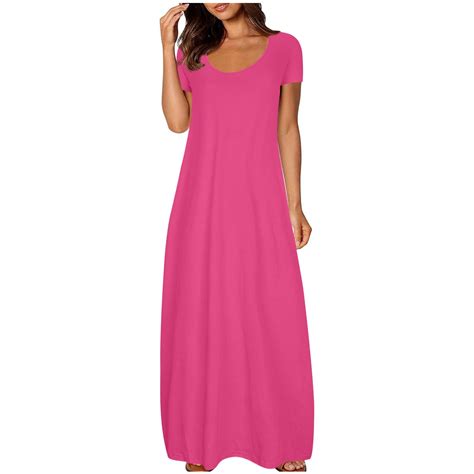 Lenago Dresses For Women Plus Size Summer Casual Print V Neck