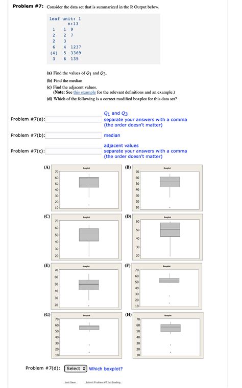Solved Problem 7 Consider The Data Set That Is Summarized