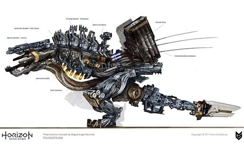 73개의 메카닉 아이디어 호라이즌 제로 던 로봇 Sf 컨셉아트