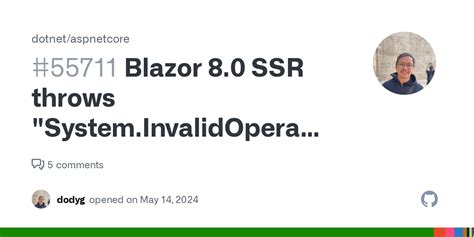 blazor 8 0 ssr throws systemvalidoperationexception no converter registered for type when