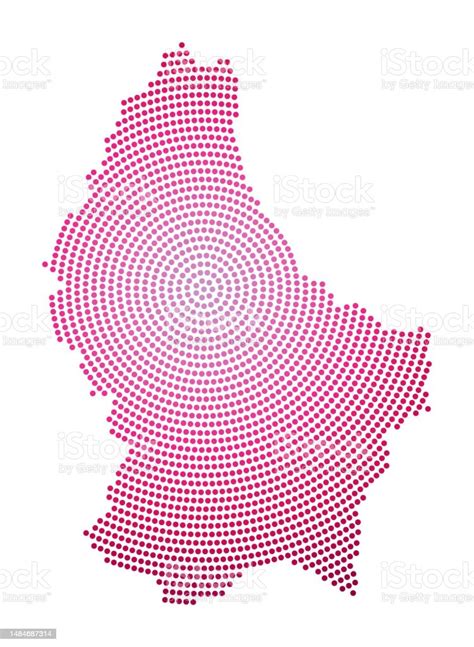 룩셈부르크 점선 지도 룩셈부르크의 디지털 스타일 모양입니다 그라데이션된 점이 있는 국가의 기술 아이콘입니다 우아한 벡터 그림입니다 가리키기에 대한 스톡 벡터 아트 및 기타
