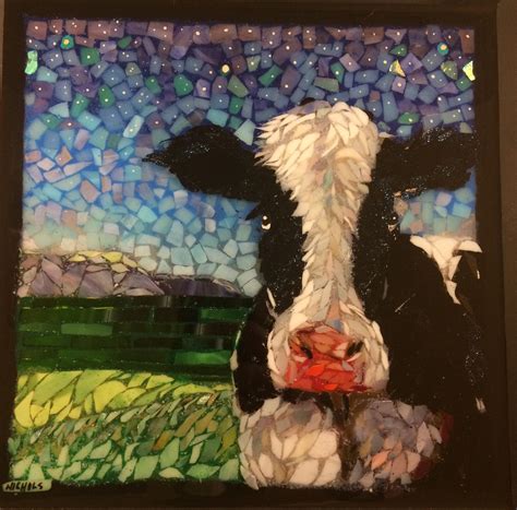 Stained Glass Mosaic Holstein Cow Courtesy Of Kickin Glass Kansas