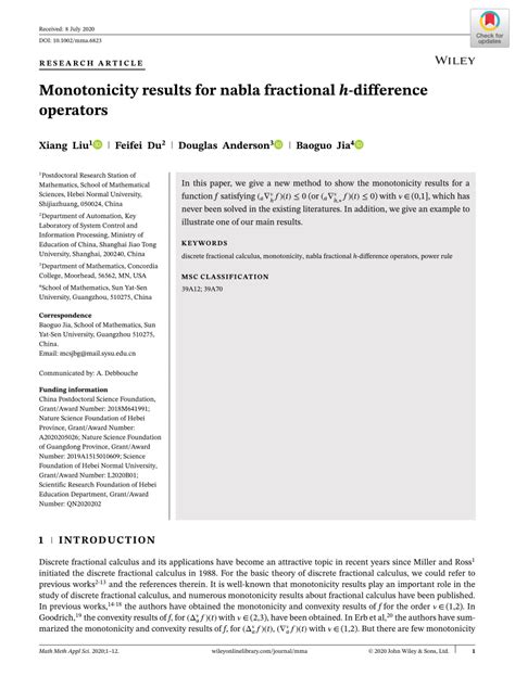 Pdf Monotonicity Results For Nabla Fractional H Difference Operators