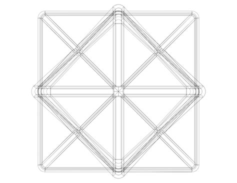 3d Printed Wireframe Shape First Stellation Of The Rhombic Dodecahedron