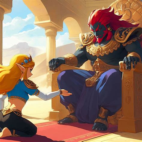 Princess Zelda Brought Before Lord Ganondorf By Magicianpendragon On