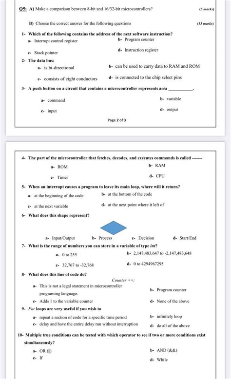 q5 a make a comparison between 8 bit and 16 32 bit