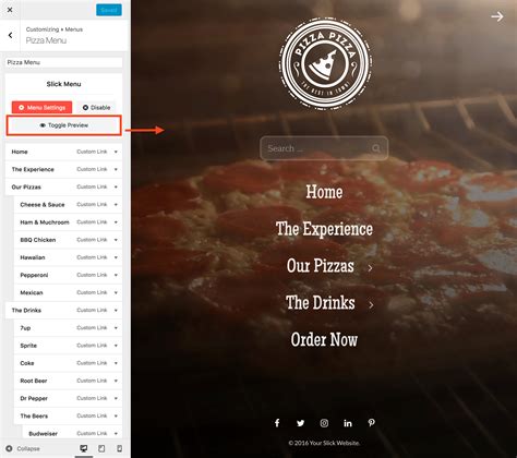 Documentation Slick Menu