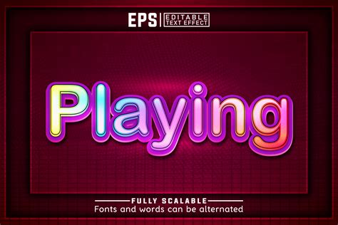 Playing 3d Editable Text Effect Graphic By Pixelscreator · Creative