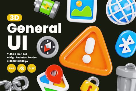 General Ui 3d Icon Pack 45 Free Download User Interface 3d Icons