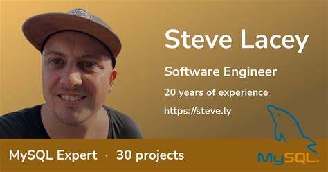 Mysql Projects Steve Lacey Software Engineer With Mysql Experience