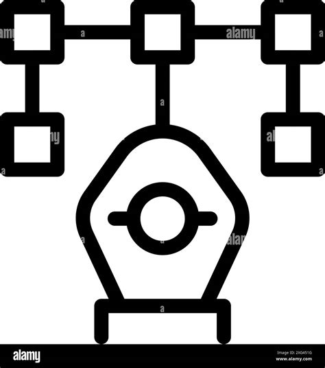 Abstract Icon Of A Data Processing System Managing Multiple Connections
