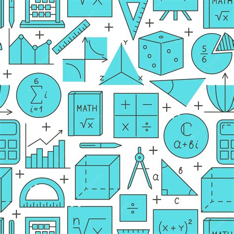 premium vector learning maths seamless pattern