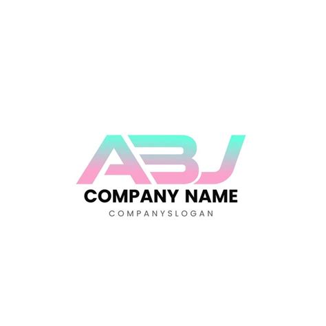 Первоначальный логотип Abj Премиум векторы