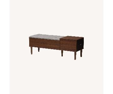 Mid Century Modern Shoe Storage Bench Aptdeco
