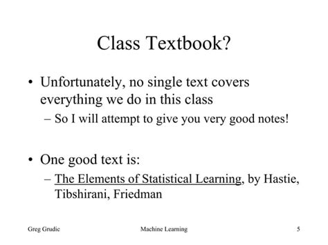 Machine Learning Csci 5622 Ppt