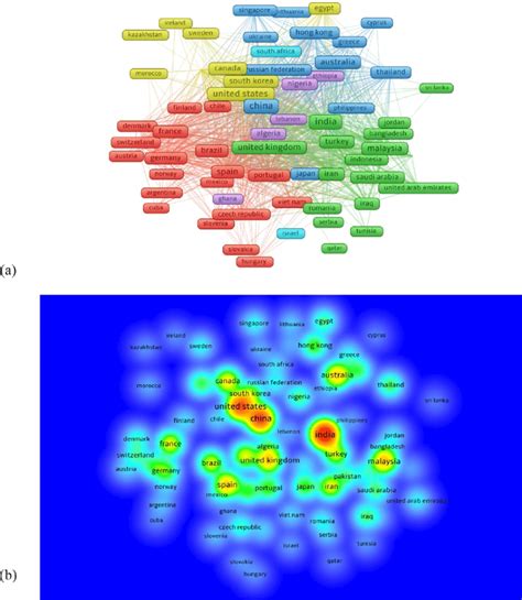 Countries Science Mapping A Network Visualization B Density Download Scientific Diagram