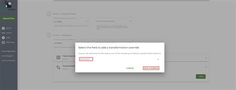 How Do I Override A Transformation On A Moov Configuration Detamoov