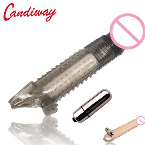 Triple Vibrator Condom Penis Cover Bold Reusable Delayed Ejaculation Impotence Extender GSpot