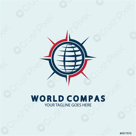 World Compass Logo Design World Logo Concept Compass Logo Concept Stock Vector 3517573