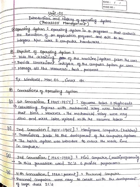 Operating System Notes Pdf