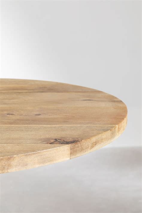 Mesa De Bar Elevable Redonda En Madera Ø75 Cm Airela Sklum