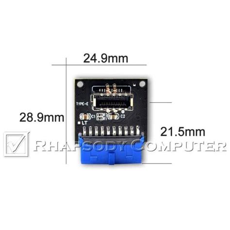 Jual Connectors USB 3 1 Front Panel PC Socket To USB 3 0 20Pin Header Ext Shopee Indonesia