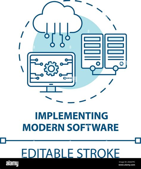 Implementing Modern Software Concept Icon Stock Vector Image Art Alamy