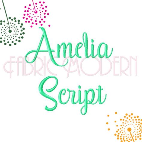 Amelia Script Font Embroidery Design Embroidery Alphabet Swirls