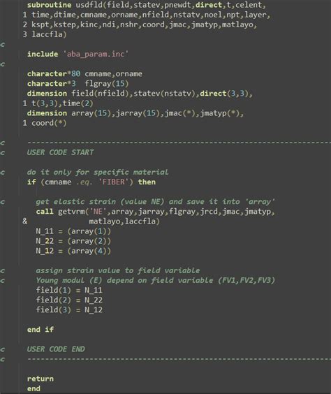 Can Anyone Provide Me Some Usdfld Subroutine Examples Researchgate