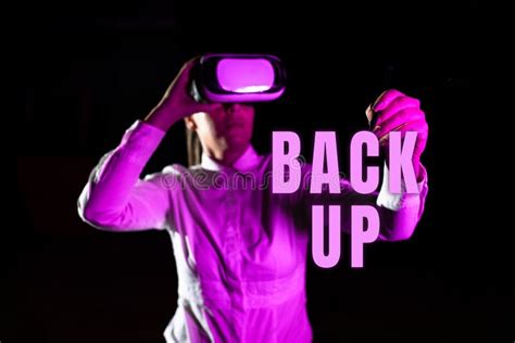 Conceptual Display Backup Business Idea Process That Protects Important Information From Being