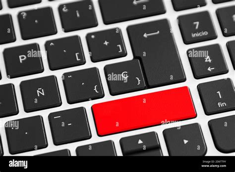 Computer Keyboard With One Of The Red Keys To Customize Text Stock Photo Alamy