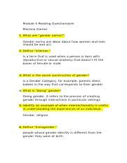 Module Reading Questionnaire Docx Module Reading Questionnaire Mariana Gomez What Are