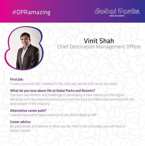 dubai parks and resorts on linkedin get to know our own vinit shah and find out exactly what he