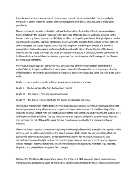 Capsular Contracture Pdf