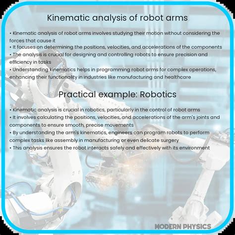 Kinematic Analysis Of Robot Arms Precision Speed And Dynamics