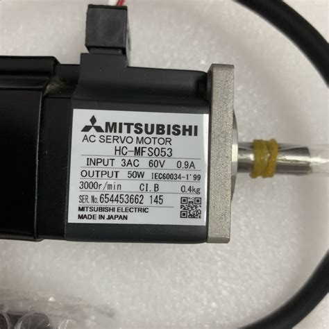 Mitsubishi HC MFS053 AC Servo Motor 3000RPM 0 9A 60V 50W