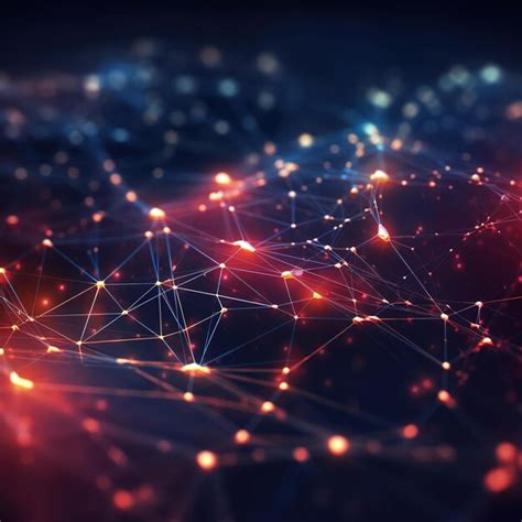 Abstract Digital Network Connection Premium Ai Generated Image
