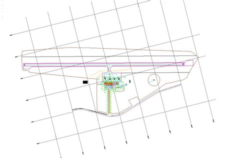 Topographical Detail Of Airport Cad Block Layout File In Autocad Format
