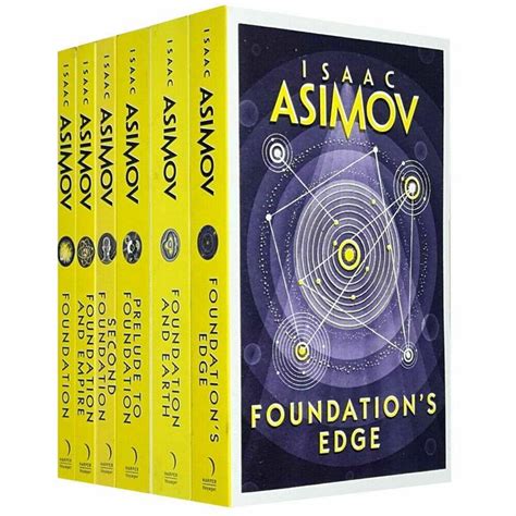 Isaac Asimov Foundation Series 6 Books Collection Set Foundation Foundation And Empire Second