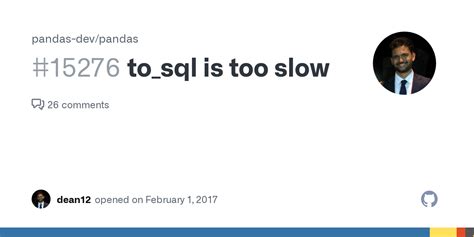 To Sql Is Too Slow Issue Pandas Dev Pandas Github