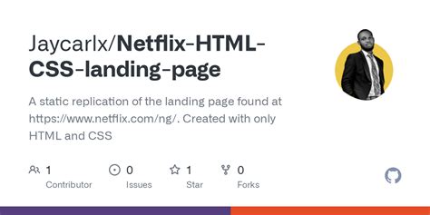 Github Jaycarlxnetflix Html Css Landing Page A Static Replication