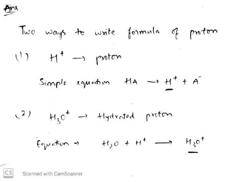 Solved What Are The Two Ways We Write The Formula For A Proton Course Hero