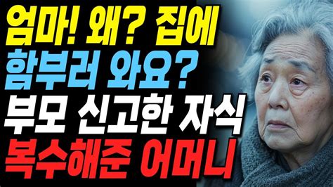 아들 며느리 집에 찾아갔다가 무단 침입 신고를 당한 어머니 Youtube