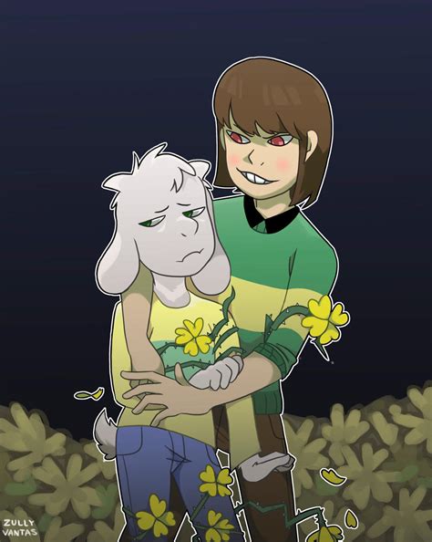 Asriel And Chara Commission By Zullyvantas On Deviantart
