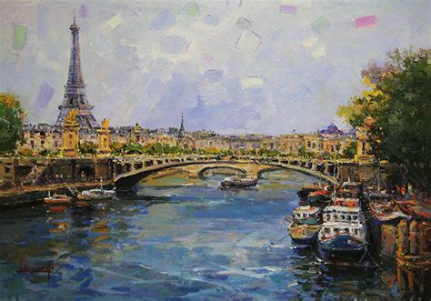 파리의 세느江 에펠탑과 퐁네프 다리 6085 큐알아트